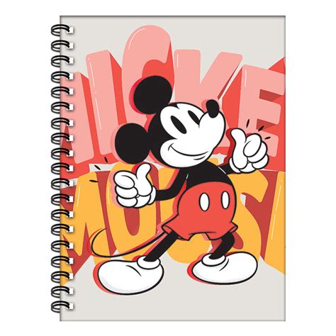 Cuaderno 16x21 Con Espiral Mooving Mickey Nuevos