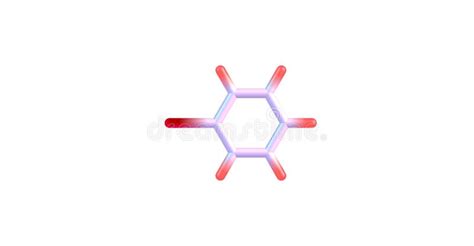 Bromobenzene Molecular Structure Isolated On White Stock Illustration Illustration Of Atom