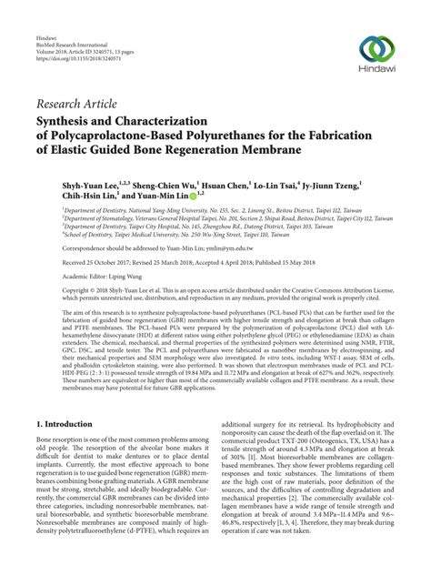 Pdf Synthesis And Characterization Of Polycaprolactone Based