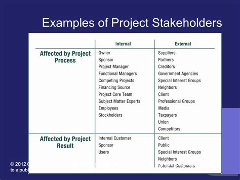 Examples Of Project Stakeholders