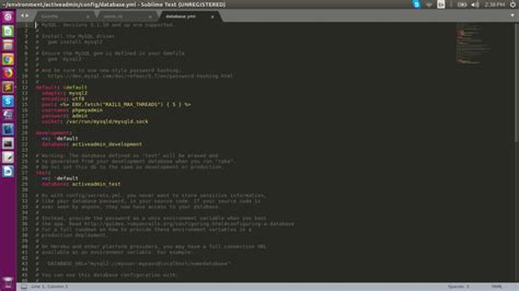 How To Use Mysql In Ruby On Rails On Ubuntu