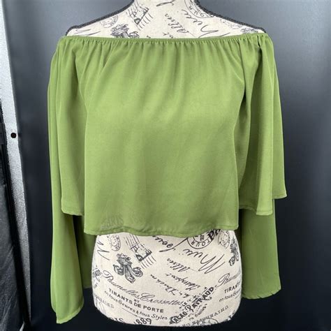 Fantastic Fawn Tops Fantastic Fawn Off The Shoulder Midriff Blouse