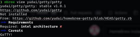 Homebrew Installation Requires Intel Architecture · Issue 337 · Yudai