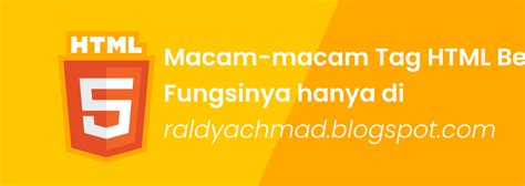 Macam Macam Tag Html Beserta Fungsinya All About Blogger