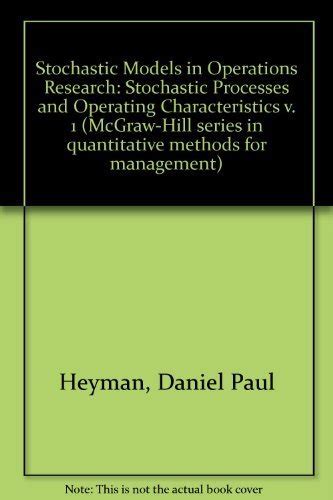 Stochastic Models In Operations Research Vol 1 Stochastic Processes