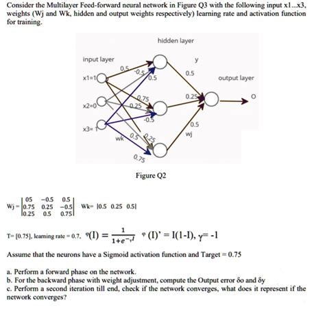 Solved Consider The Multilayer Feed Forward Neural Network In Figure Q3 With The Following