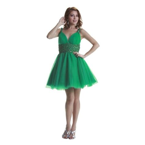 Ball Sweetheart Backless Short Emerald Green Tulle Prom Dress With Straps