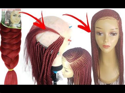 DIY BRAIDED WIG USING XPRESSION BRIADING HAIR NO CLOSURE WIG Diy Wig Diy Hair Wig Braids Wig