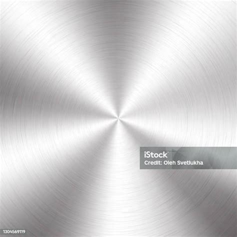 실버 메탈릭 방사형 그라데이션과 스크래치 티탄 강철 크롬 니켈 호일 표면 감촉 효과 벡터 일러스트레이션 금속에 대한 스톡 벡터 아트 및 기타 이미지 Istock