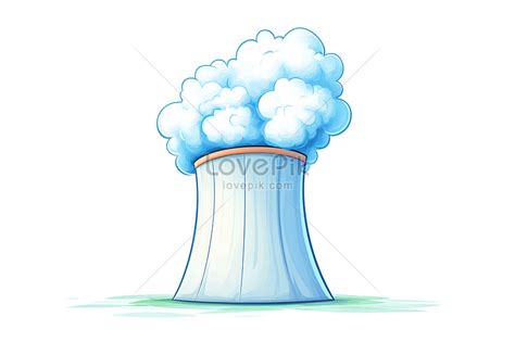 산업용 원자력 발전소 일러스트 무료 다운로드 Lovepik