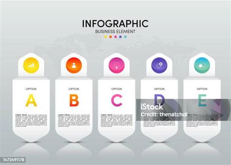 Modern Infographic Business Template And Data Visualization With 5
