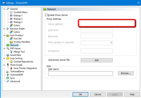 Svn Tortoisesvn Proxy Settings Per Repo Instead Of Global Stack