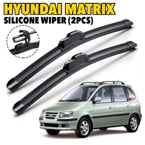 【2pcs】hyundai Matrix Front Windscreen Wiper Matrix Silicone Soft Wiper Windshield Wiper Sf16