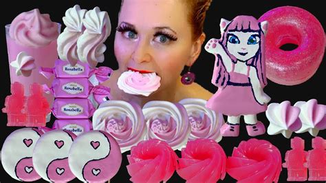 Asmr Pink Desserts Youtube