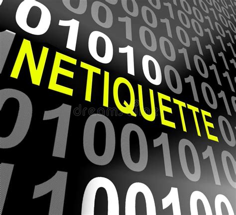 Netiquette Polite Online Behavoir Or Web Etiquette D Illustration Stock Illustration