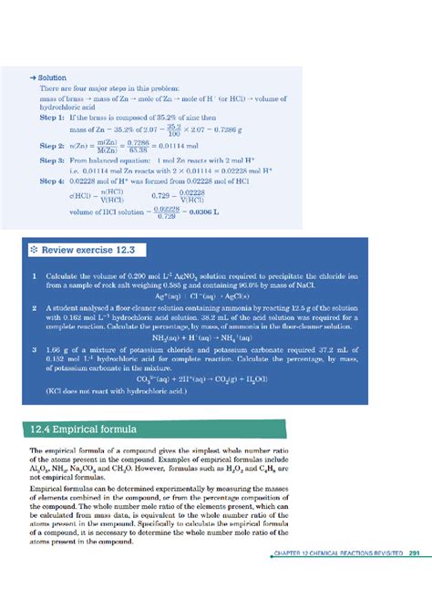Emperical And Molecular Formula Solution There Are Four Major Steps
