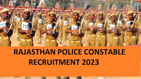 Rajasthan Police Constable Recruitment 2023 Notification Out Apply
