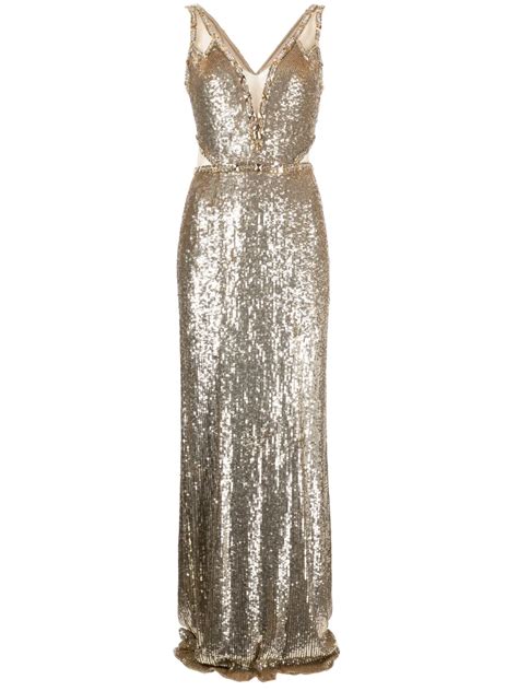 Jenny Packham Carole Sequin Gown Farfetch