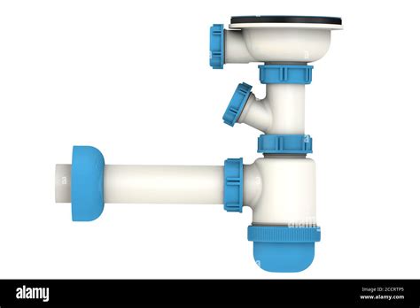 Plumbing Siphon White Plumbing Siphon Assembly Isolated 3d