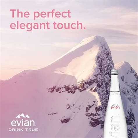 8 Transparent Evian Natural Mineral Water Bottle 12 X 750 Ml