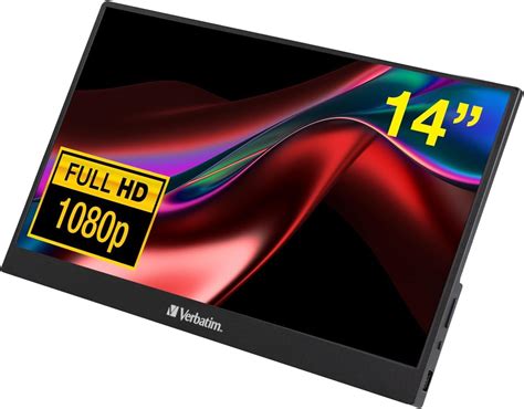 Verbatim Portable Touchscreen Monitor 14 Usb C Hdmi Full Hd 1080p Ips