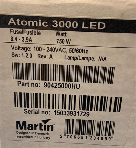 Atomic 3000 Led Led Based 750w Strobe W Unique Aura Backlight 90425