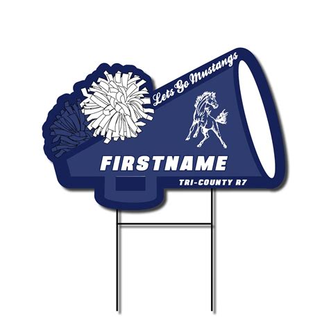 Tri County R7 Cheer Yard Sign School Spirit Place