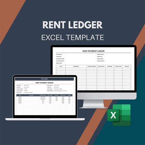 Rent Ledger Excel Template Rental Ledger Excel Rent Ledger Printable Rental Ledger Fillable