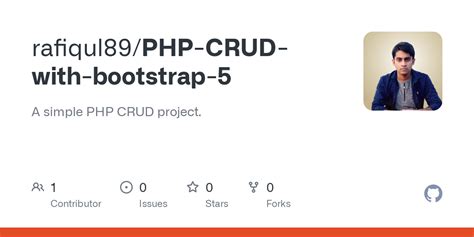 Github Rafiqul Php Crud With Bootstrap A Simple Php Crud Project