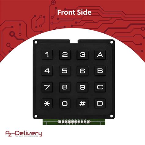 Azdelivery 4x4 Matrix Toetsenbord Tastatur Compatibel Met Arduino