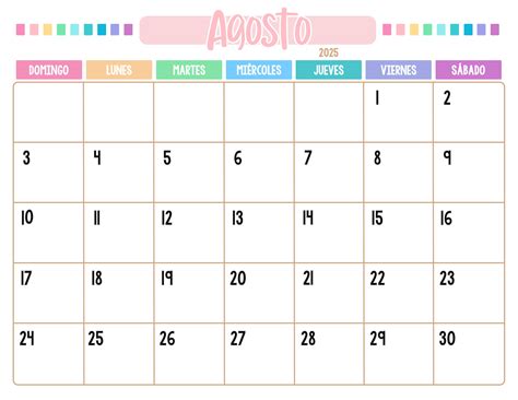 Calendario Para Escribir