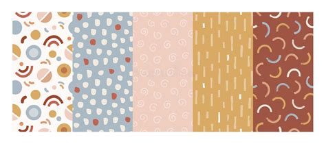 Geometric Shapes Abstract Background Collection Vector Colorful Illustration Set Stock Vector