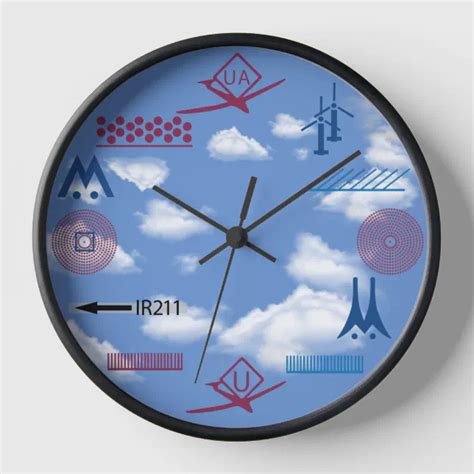 Aeronautical Symbols Chart Drone Pilot Clock Zazzle