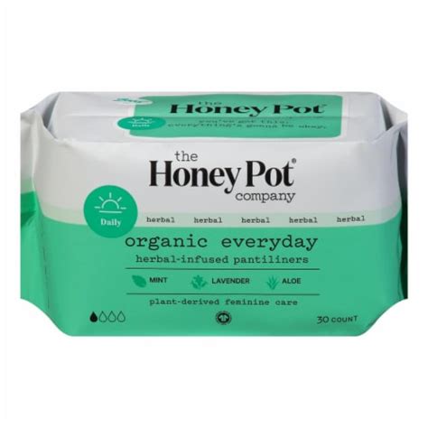 The Honey Pot Organic Everyday Pantiliners Herbal Infused 1 Each