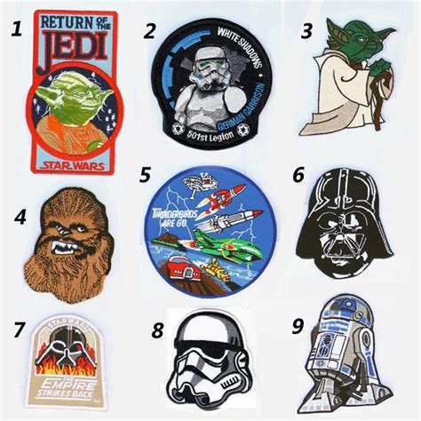 5 Unids Set Star Wars Logo Bordado Hierro En Parches Para La Ropa De