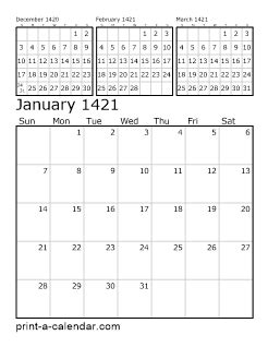 Download 1421 Printable Calendars