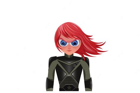 Premium Vector Cartoon Girl Superhero