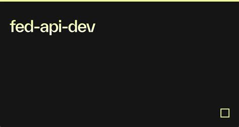 Fed Api Dev Codesandbox