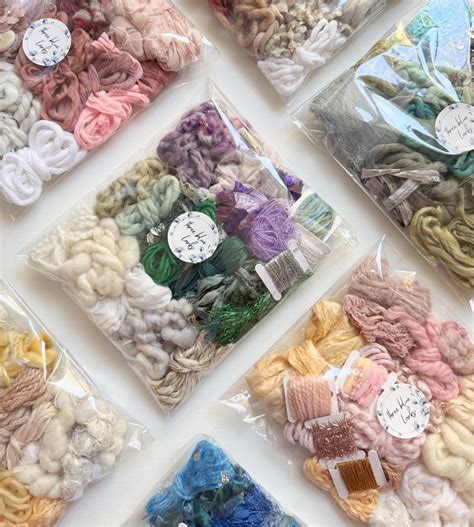 BAG Of FIBRE SNIPPETS And Mixed Textures Creative Bag Ribbons Yarn Silk