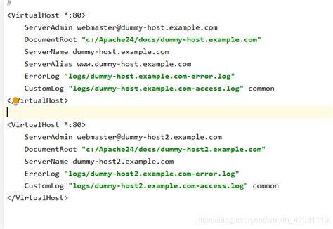 Apache配置虚拟主机（附查询自己ip地址、通过ip地址访问站点、修改localhost根路径步骤）apach更换绑定内网ip Csdn博客