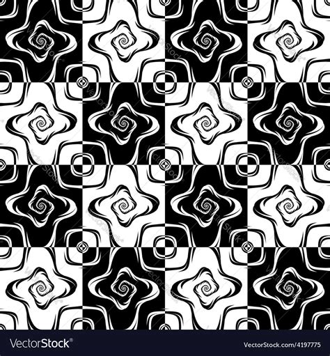 Design Seamless Monochrome Geometric Pattern Vector Image