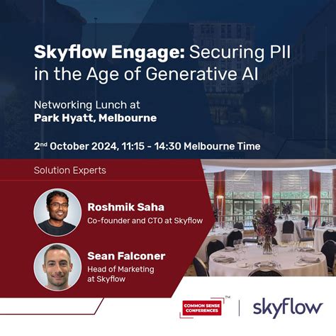 Skyflow Engage Protect Personally Identifiable Information Pii Common Sense Conferences