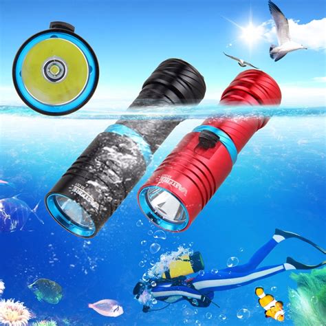 Tactcial Waterproof Scuba Diving Flashlight Torch 1000 LM XM L T6 LED