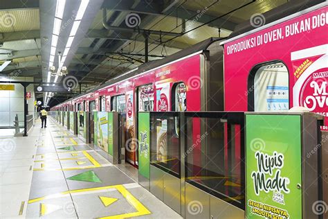 September 28 2023 Jakarta Indonesia The Atmosphere At An Lrt