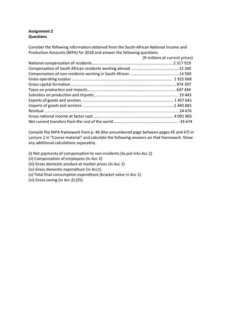 2021 assignment 2 memo assignment 2 questions consider the following