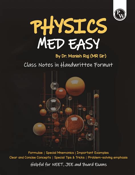 Buy Pw Physics Med Easy Notes Formulas Mnemonics Tips And Tricks For