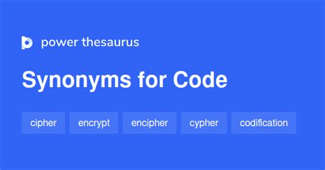 Code Synonyms 1 546 Similar Words And Phrases