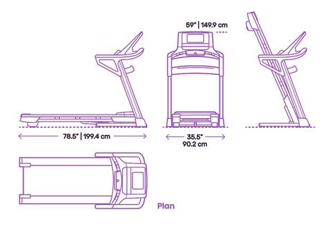 NordicTrack T S Treadmill Dimensions Drawings Dimensions Guide