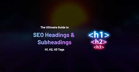 Seo Headings And Subheadings