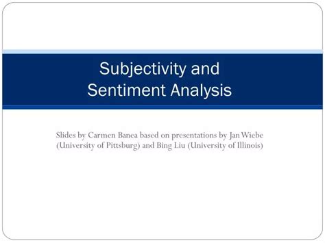Ppt Subjectivity And Sentiment Analysis Powerpoint Presentation Free